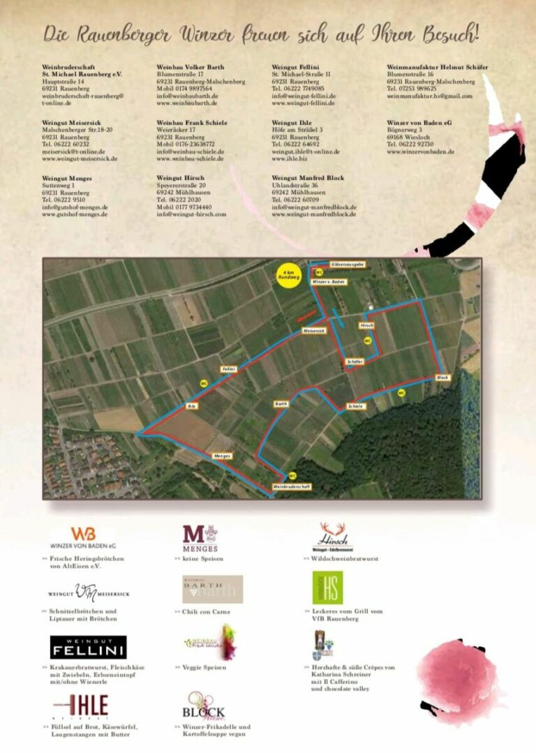 Weinwanderung in der Weinstadt Rauenberg 2023 - Rotweinwanderung am 12.03. Weinwanderung in der Weinstadt Rauenberg 2023 - Rotweinwanderung am 12.03.